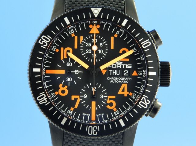 Fortis B-42 Black Mars 500 Chronograph Limited Edition 638.2 - 638.28. ...